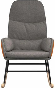Houpací křeslo světle šedé textil 341042