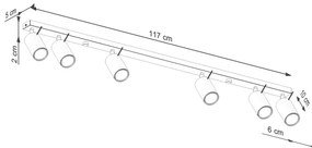 Sollux SL.1499 - Bodové svítidlo RING 6xGU10/10W/230V krémová
