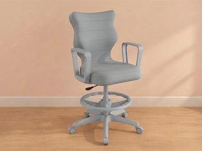Dětská ergonomická otočná židle k psacímu stolu ŠEDÁ Rozměr: dítě 146 - 176,5 cm (výška stolu 71 - 82 cm)
