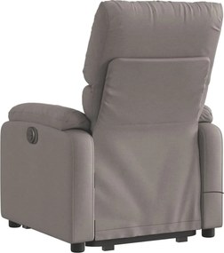 Elektrické zvedací masážní polohovací křeslo taupe textil 3204868