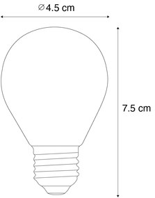 Sada 5 stmívatelných LED žárovek E27 Filament G45 čirá 4W 470 lm 2700K