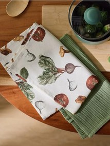 Sinsay - Sada bavlněných kuchyňských utěrek s motivem zeleniny 2 pack - vícebarevná