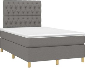 Box spring postel s matrací tmavě šedá 120x190 cm textil 3269952