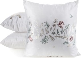 VÁNOČNÍ DEKORAČNÍ POVLAK NA POLŠTÁŘ MERRY1 45X45 CM VZOROVANÝ