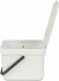 Brabantia Sort  Go Odpadkový koš 6 L světle šedý / s rukojetí / plast