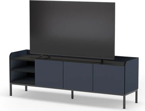 Modrý TV stolek 160x55x42 cm Adara – Marckeric