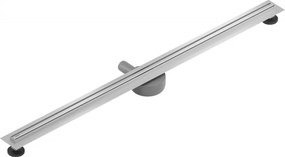 MEXEN Flat nerezový sprchový žlab s rotačním 360° sifonem 140 cm, vzor SLIM, nerezová, 1041140
