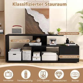 Costway TV stolek pro TV do 55 palců s policemi a skříňkou TV skříň lowboard