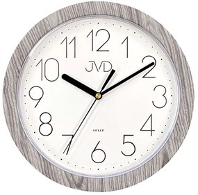 JVD Nástěnné netikající tiché hodiny v imitaci dřeva JVD sweep H612.22