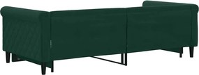 Válenda s přistýlkou tmavě zelená 90 x 200 cm samet 3197773
