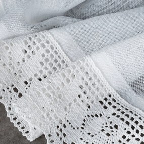 KRÁTKÁ ZÁCLONA NA PÁSCE LARI 150X30 CM BÍLÁ