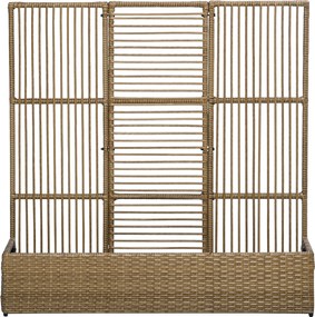 Outsunny polyratanový vyvýšený záhon s mříží, truhlík na květiny 103 x 103 x 29 cm, ideální pro zahradu a balkon, odolný proti povětrnostním vlivům a…