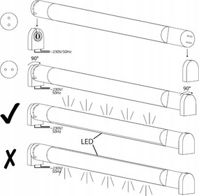10x LED trubice 120cm 18W 2430lm 6500K T8 G13