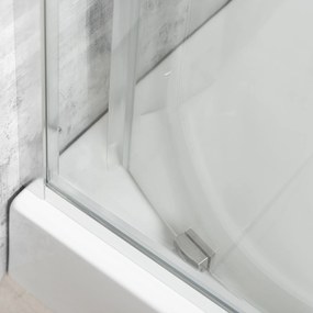 Novoterm Čtvrtkruhový sprchový kout NV-Solid RS CHR 80, chrom/transparent - bez vaničky