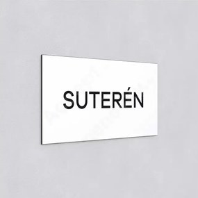 ACCEPT Označení podlaží "SUTERÉN" - stříbrná tabulka - černý popis