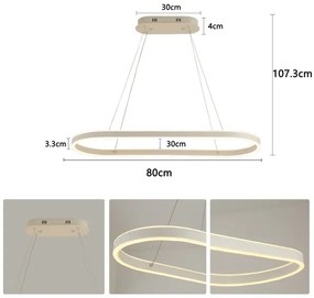 Brilagi - LED Lustr na lanku PONDIE LED/45W/230V 80x30 cm bílá