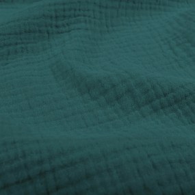 Biante Mušelínový běhoun na stůl MSN-043 Tmavý petrolejově zelený 45x120 cm