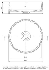 Deante CQS_5U4S - Umyvadlo na desku SILIA pr. 36 cm granit/béžová