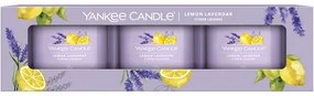 Yankee Candle Sada Votivní svíčky ve skle Lemon Lavender, 3 x 37 g