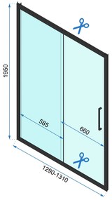 Sprchový kout REA RAPID SLIDE 160/dveře x 80/zástěna cm, černý