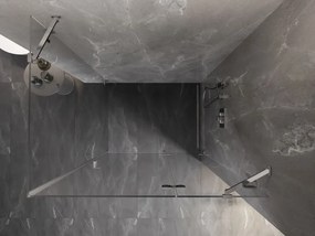 Mexen Lunar, výklopný sprchový kout pravý 100 x 80 cm, 8mm čiré sklo, chromový profil, 834-100-080-01-00-P