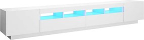TV skříňka s LED osvětlením bílá 260 x 35 x 40 cm 3081915