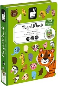 JANOD Magnetibook Zvířátka / Magnetická knížka / 30 magnetických dílků