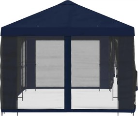Zahradní altán se stěnami 6 x 3 m Modrá Polyester a ocel 3376025