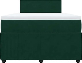 Box spring postel s matrací tmavě zelená 120x190 cm samet 3289983