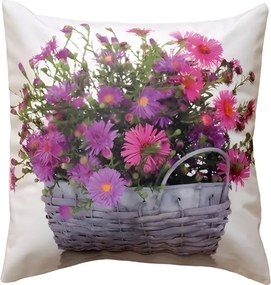 Povlak na polštář Košík květů 40 × 40 cm