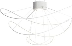 Axolight Hoops 3, bílé závěsné svítidlo, 2x17,5W LED 3000K stmívatelné, prům. 100cm, výška 54cm