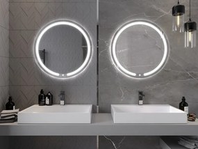 Mexen Rose kulaté podsvícené koupelnové zrcadlo, 70 cm, LED 6000K, proti mlze - 9810-070-070-611-00