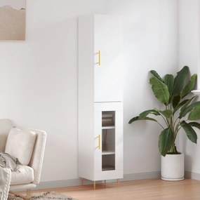 Skříň highboard bílá 34,5 x 34 x 180 cm kompozitní dřevo 3199033