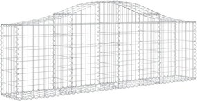 Klenutý gabionový koš 200 x 30 x 60/80 cm pozinkované železo 153383