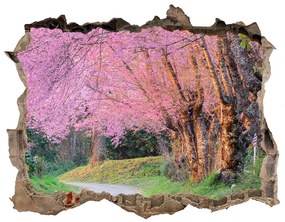 Wallmuralia Nálepka fototapeta 3D výhled Květy višně 95x64 cm