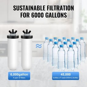 Gravitační vodní filtr z nerezu 8,5 l se 2 filtry – 7,8 l