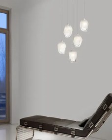 Retro lustr Ice 39 bílé
