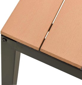 Zahradní lavice 110 cm ocel a WPC hnědá a černá 317142