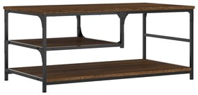 Konferenční stolek hnědý dub 90 x 49 x 40 cm kompozitní dřevo - Default Title