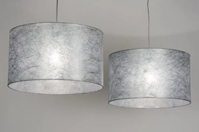 Závěsné designové svítidlo nad stůl Duo Silver Unima