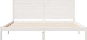 Prodloužený rám postele bez matrace bílý 200 x 210 cm masiv 3309306