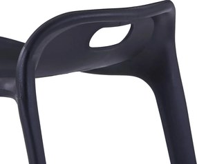 Stohovatelné stoličky 4 ks černé plast 247281