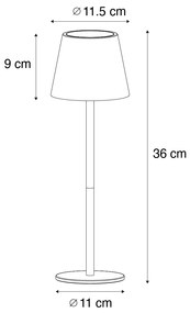Sada 2 stolních lamp bílých se stmívačem a dobíjecím RGBW - Murdock
