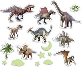 RAPPA Dekorace dinosauři svítící ve tmě / Nástěnná dekorace / samolepi