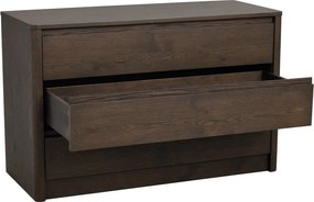 Komoda v dekoru dubu v tmavě přírodní barvě 110x70x45 cm Melstone – Rowico