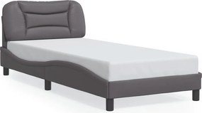 Rám postele s LED bez matrace Hvar šedý 80 x 200 cm 3213895