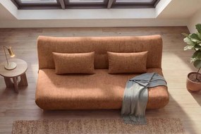 Designová rozkládací pohovka Litonya 200 cm rezavě-hnědá
