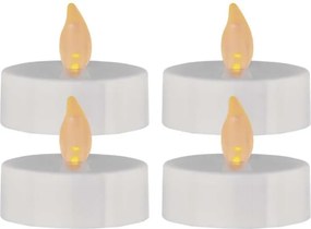 Čajové svíčky LED dekorace Robi maxi 4 ks bílé