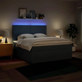 Box spring postel s matrací modrá 180x200 cm textil 3292866