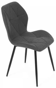Jídelní židle šedá látka černé kovové nohy CT-285 GREY2